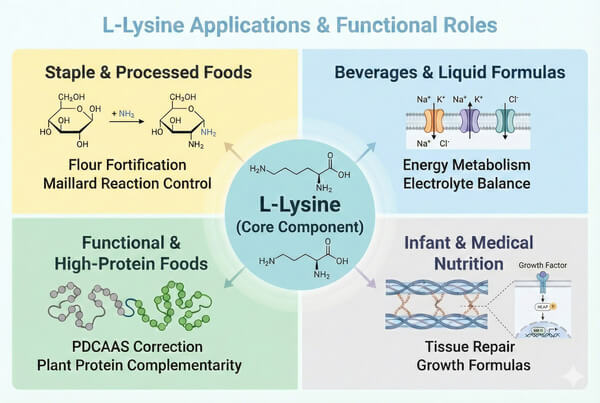 Lysine in Food and Drinks: Nutrition, Function & Formulation - BOC Sciences
